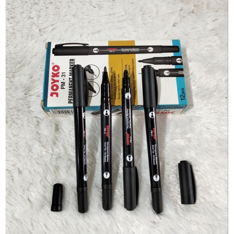 Jual PERMANENT MARKER (Spidol+Pena )penanda permanen JOYKO DUAL TIP ...