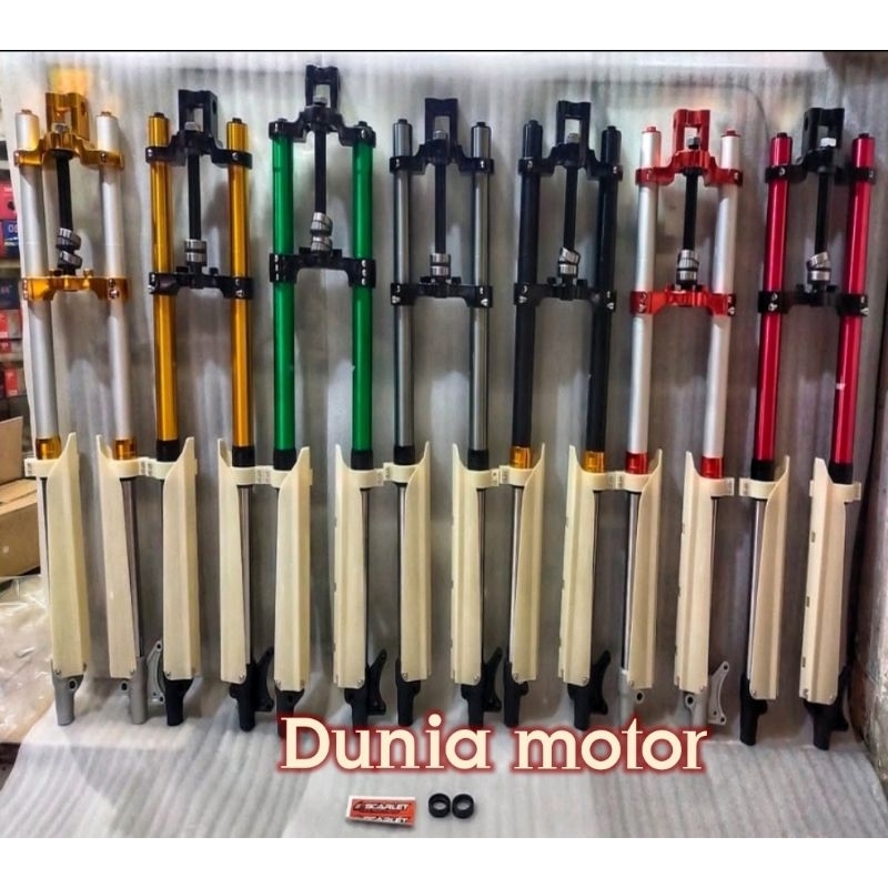 Jual Up Side Down USd Klx 150 D tracker SCARLET full CNC anti karat komstir bambu ukuran ...