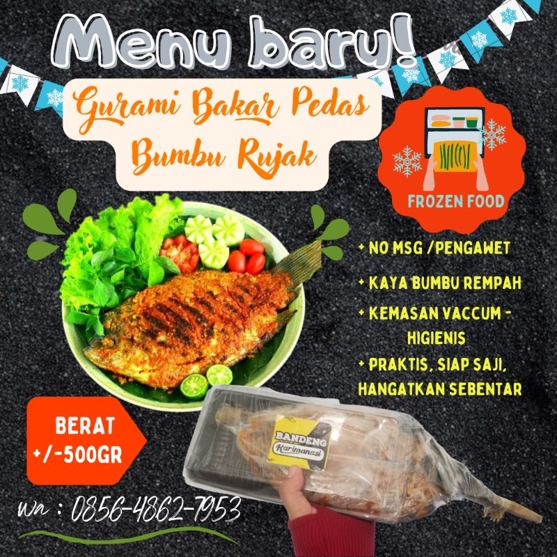 Jual Lauk Frozen Siap Saji Ikan Gurami Gurame Bakar Pedas Karimanasi ...