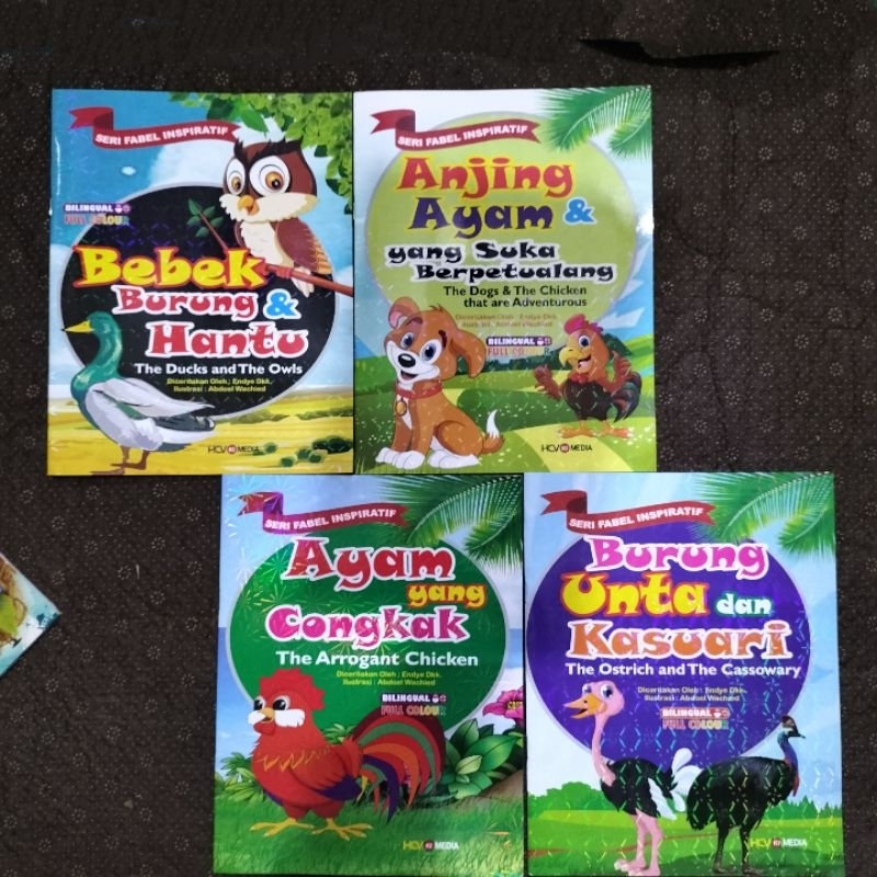 Jual BUKU FABEL CERITA ANAK DAN DONGENG BINATANG BILINGUAL BEBEK ...
