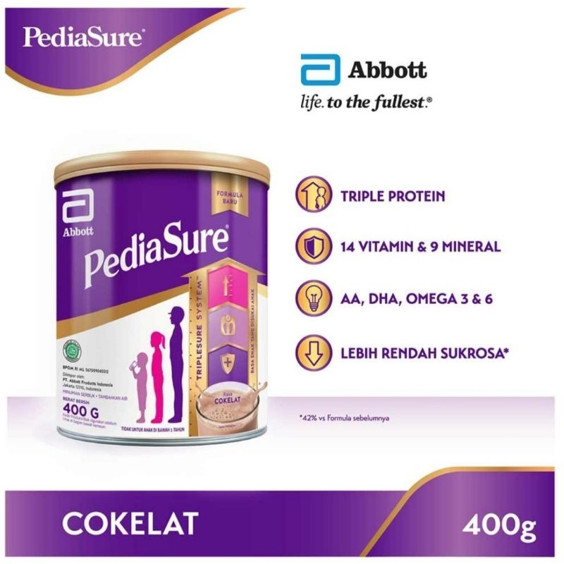 Jual pediasure coklat dan vanila 200,400gr | Shopee Indonesia