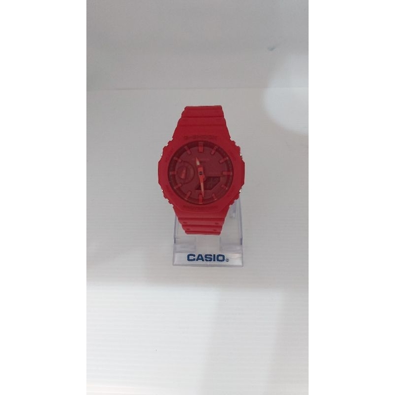 Jual JAM TANGAN PRIA CASIO G SHOCK CARBON GA 2100 4ADR ORIGINAL MERAH ...