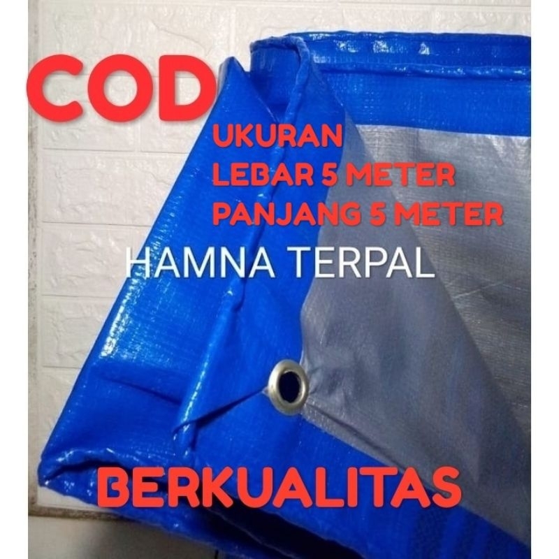 Jual Terpal plastik A8 ukuran 5x5 meter / terpal jadi / terpal tenda ...