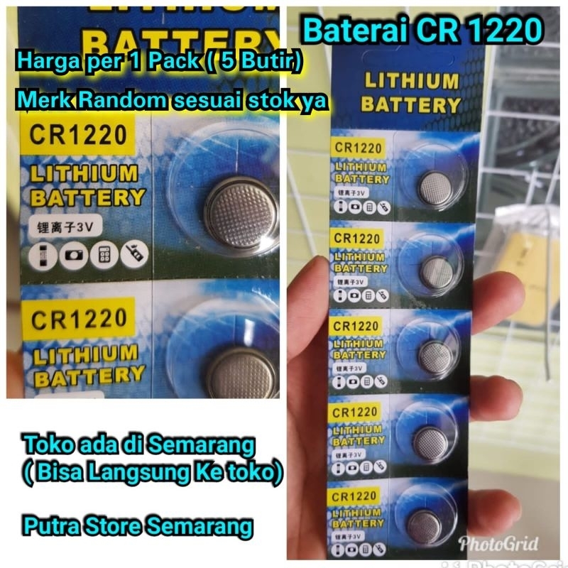 Jual Baterai CR1220 Batre CR 1220 Baterai Kancing Baterai kalkulator Jam tangan dll | Shopee ...