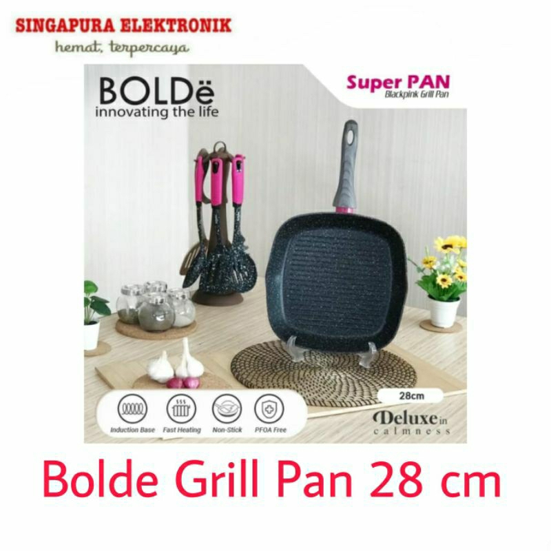 Jual Bolde Super Grill Pan Black Pink 28cm | Shopee Indonesia