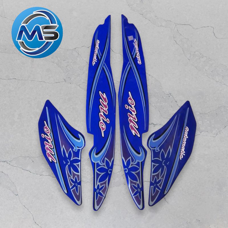Jual Stiker Striping Motor Mio Sporty Kembang 2005 Biru Sticker Lis ...