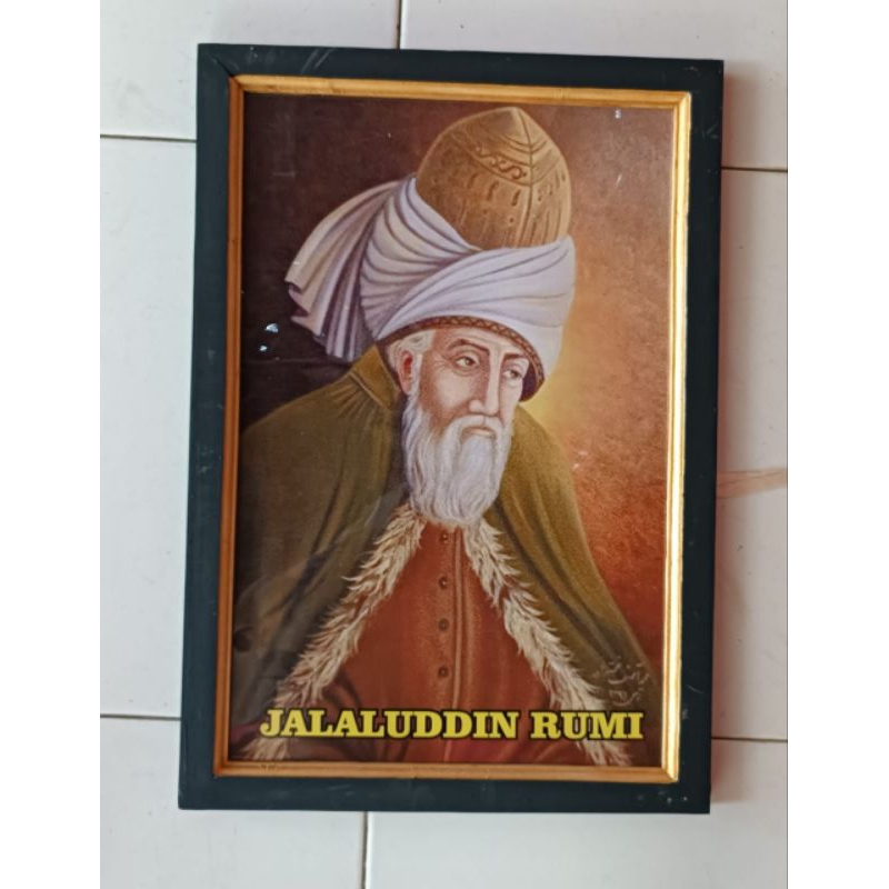 Jual hiasan dinding poster jalaluddin rumi plus bingkai real pict ...