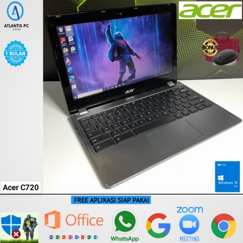 Jual Laptop Acer C720 Ram 4GB SSD 128GB Windows 10 SIAP PAKAI ...