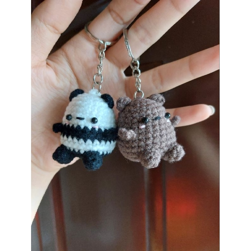 Jual (Ready Bear) Amigurumi Gantungan kunci we bare bears rajut / ganci ...