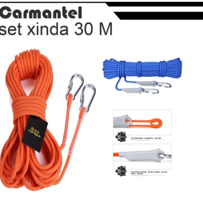 Jual Tali panjat karmantel climbing outbound / rope safety xinda 9,5 X ...