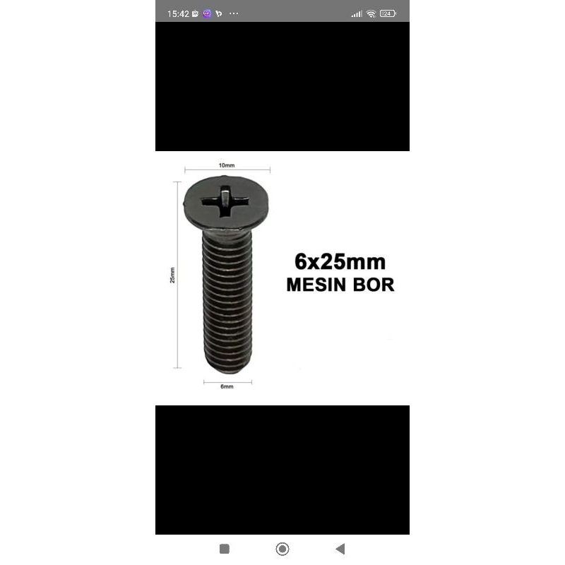 Jual baut ulir drat balik baut untuk mesin bor mesin serut | Shopee ...