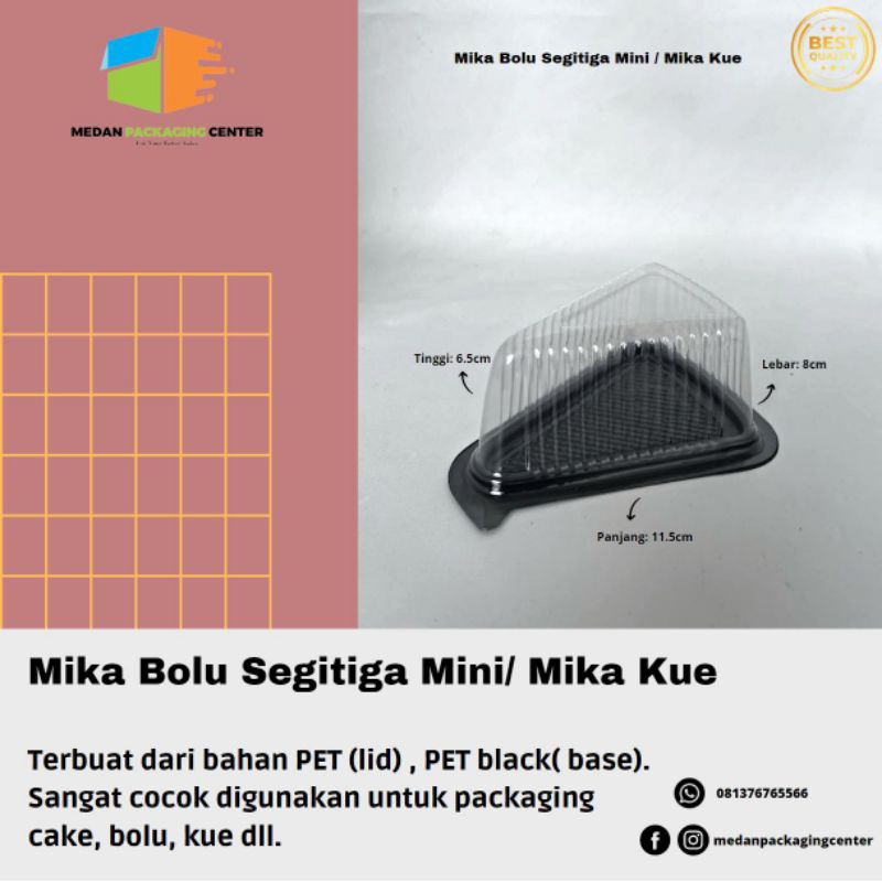 Jual Mika Bolu Segitiga/ Mika brownies / Tart segitiga mini / Mika Kue ...