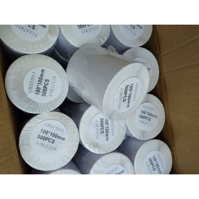Jual kertas label thermal 100x100 isi 500 sticker barcode thermal 10x10 ...