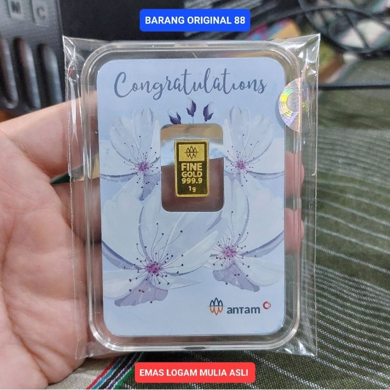 Jual KADO HADIAH UCAPAN SELAMAT CONGRATULATIONS EMAS ANTAM 1 GRAM ...