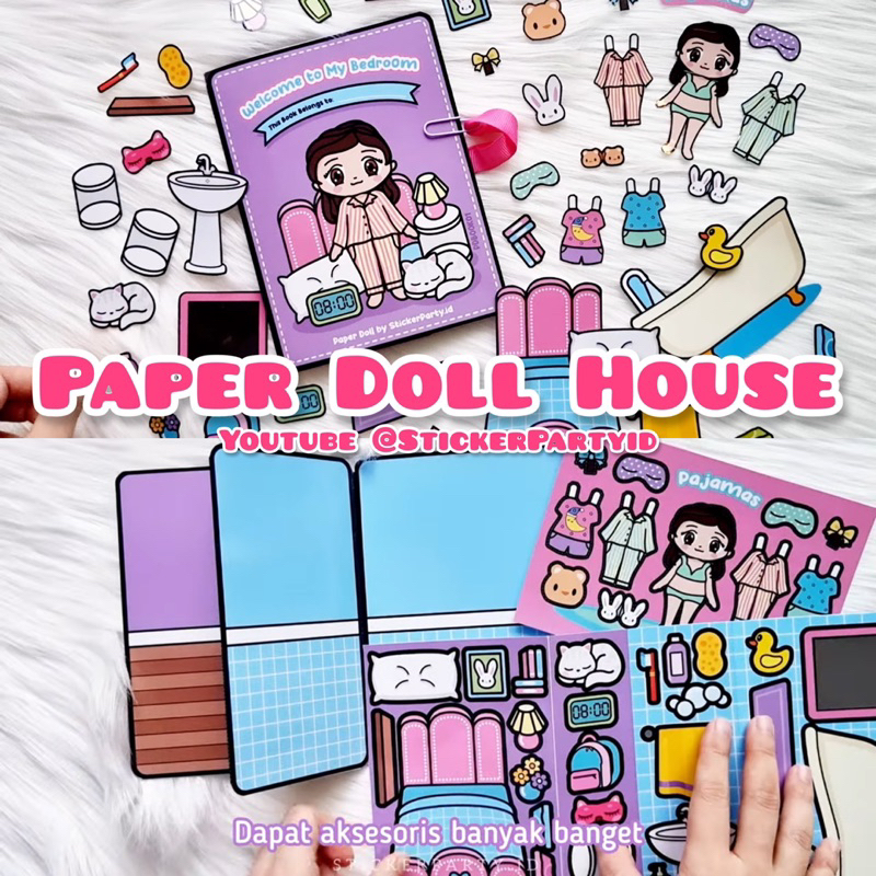 Jual [Sticker Party] Paper Doll House Boneka Kertas Rumah Rumahan Mainan Edukasi PDBOOK Anak ...