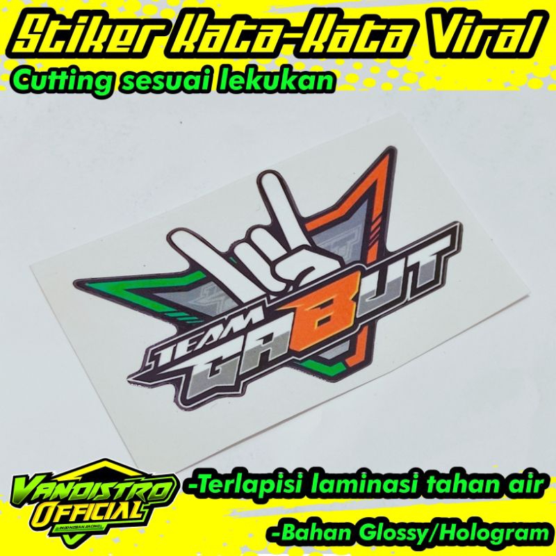 Jual (baru) stiker team gabut TANGAN (baru glossy) | Shopee Indonesia