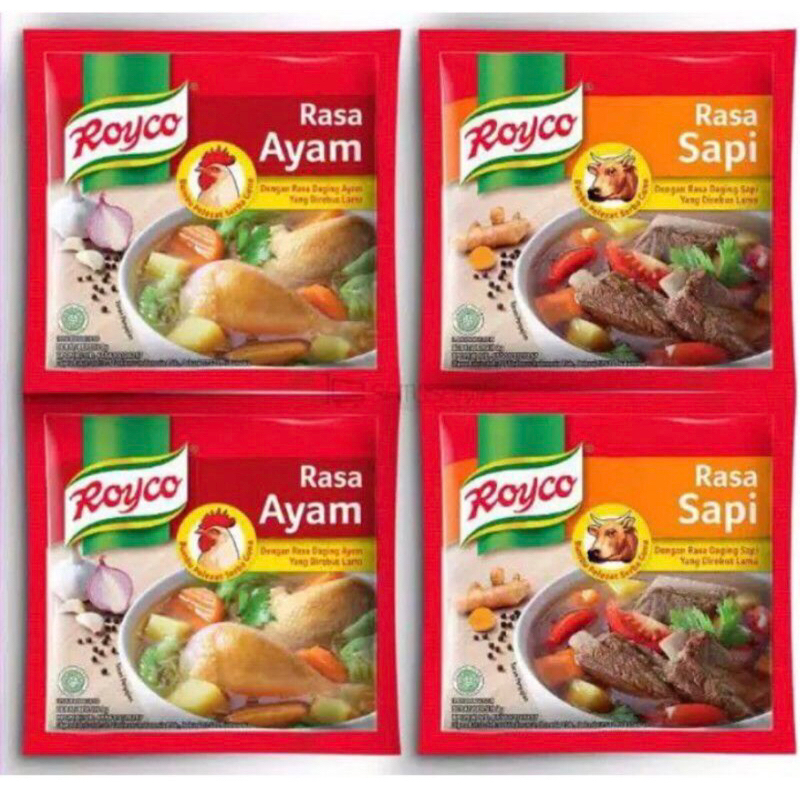 Jual ROYCO Rasa ayam dan sapi/kemasan renteng(12pcs) | Shopee Indonesia