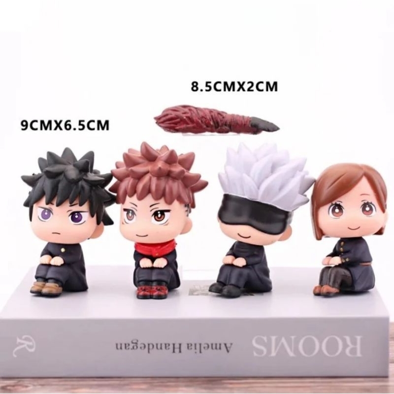 Jual ACTION FIGURE SATORU GOJU ITADORI PAJANGAN JUJUTSU CHIBI SET 4 ...
