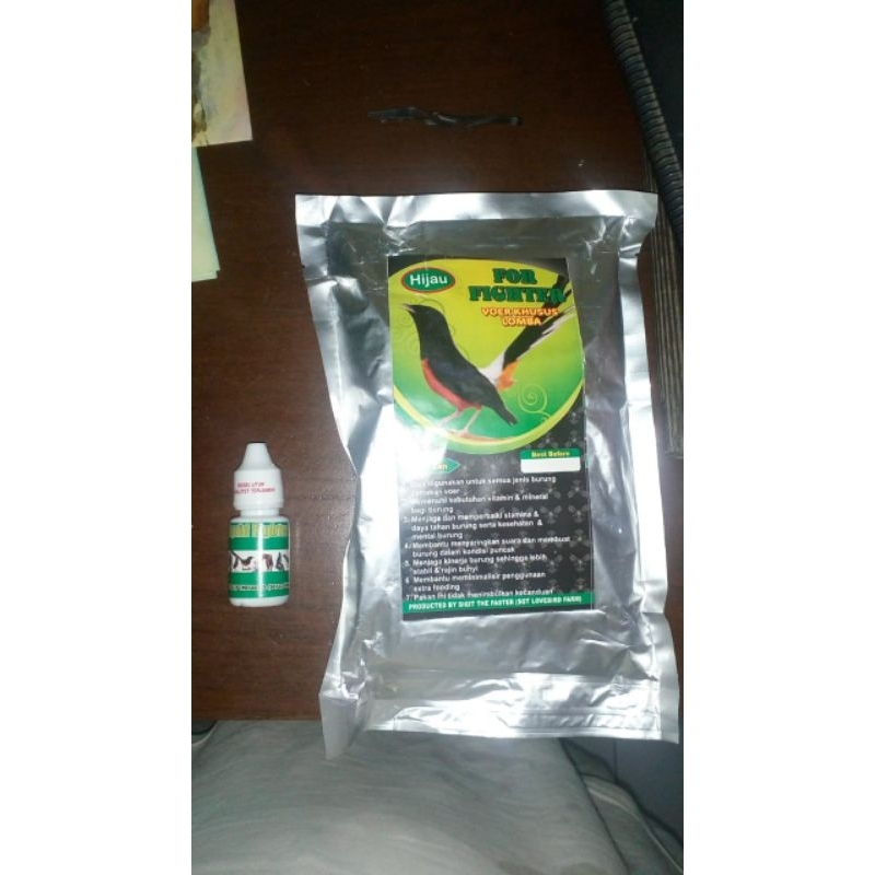 Jual PAKAN VOER FIGHTER HIJAU 400GR + LIQUID FIGHTER DT & DR | Shopee ...