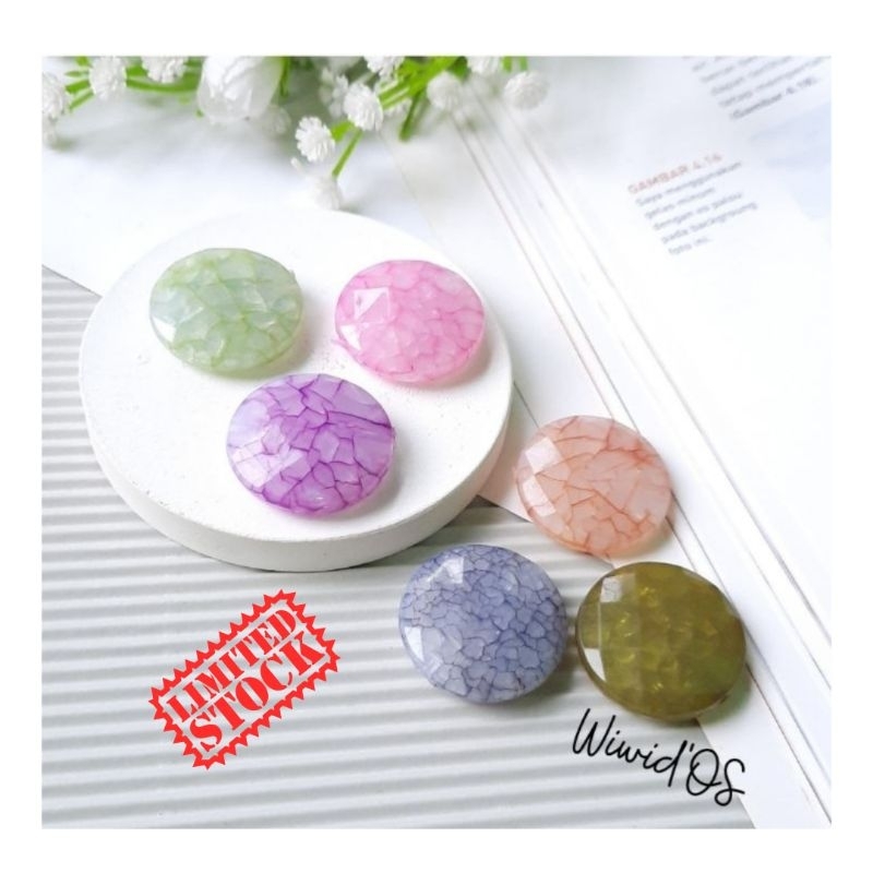 Jual (3 biji) MANIK AKRILIK BATU RETAK 2,5 cm | Shopee Indonesia