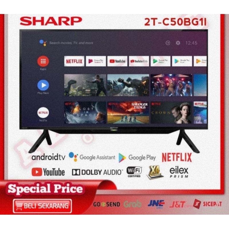 Jual SHARP 50 INCH ANDROID TV 2T-50BG1I TV SHARP 50 IN GOOGLE ANDROID TV GARANSI 3TH RESMI ...