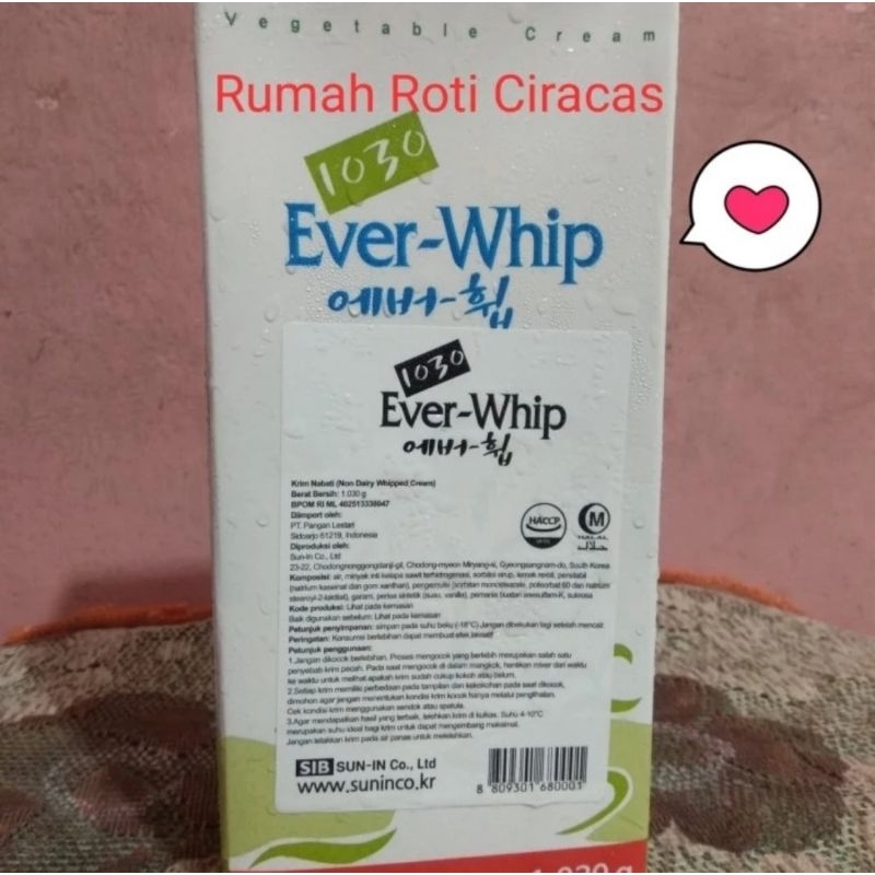 Jual EVER WHIP NON DAIRY WHIPPING CREAM EVERWHIP PLAIN GOLD | Shopee ...