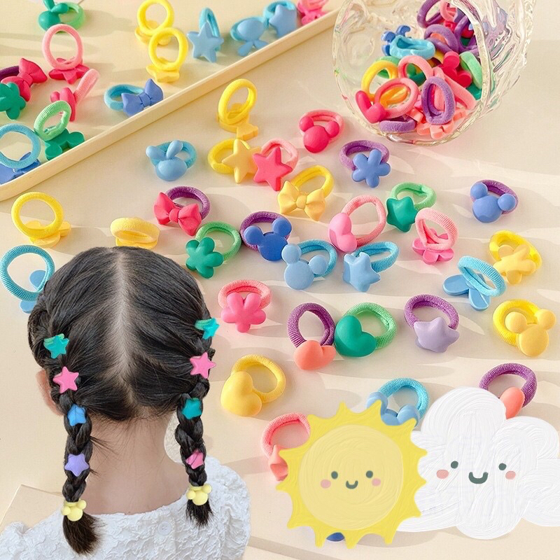 Jual (ISI 10 PCS) KUCIR RAMBUT ANAK GAYA KOREA MOTIF DAN MODEL LUCU ...