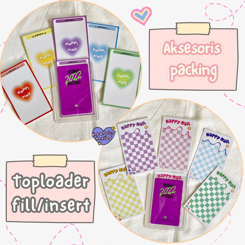 Jual (Aksesoris Packing) Toploader Insert/Fill untuk packing photocard ...