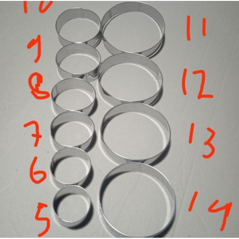 Jual ring burger /ring cutter/cetakan roti bulat termurah tinggi 1 cm ...