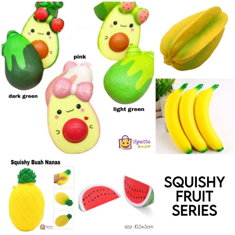 Jual Squishy Squisy Buah Alpukat Semangka Nanas Pisang Belimbing Apel ...