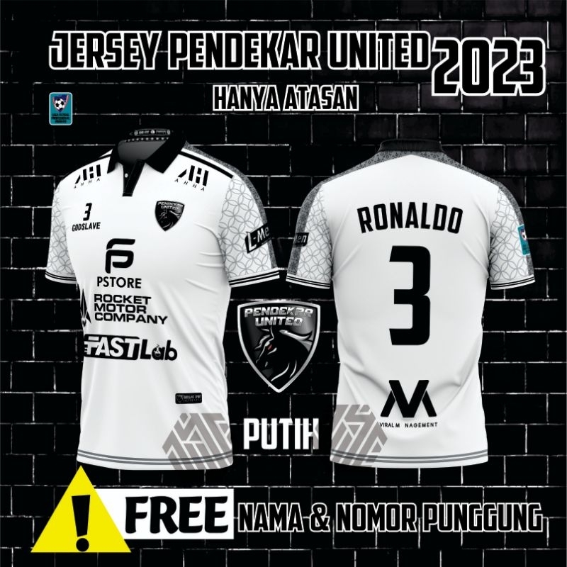 Jual JERSEY FUTSAL PENDEKAR UNITED PUTIH 2023 RONALDO | RICARDINHO ...