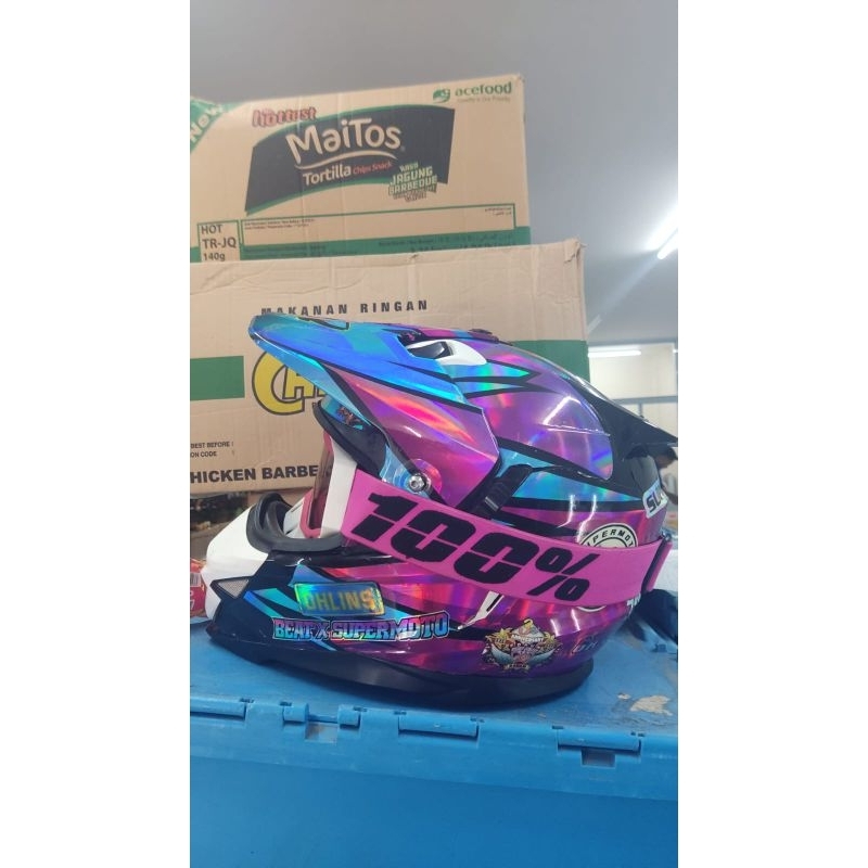 Jual Decal Helm MDS Supermoto Kode 001 - Custom Desain - Hollogram ...