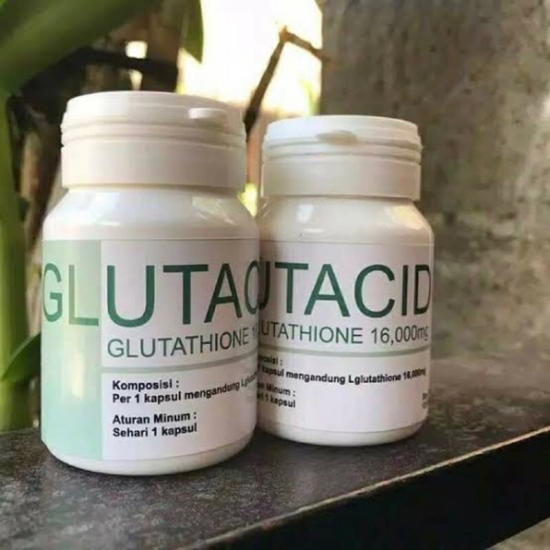 Jual Glutacid glutathione 16.000mg Original 100% (30 kapsul) Whitening ...