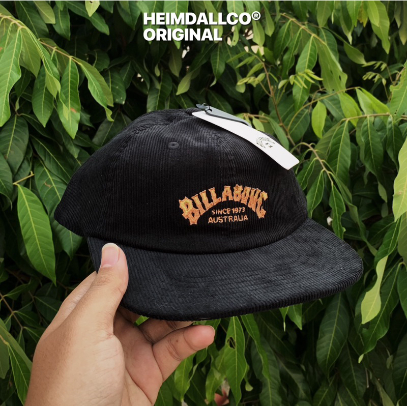 Jual BILLABONG BASE SNAPBACK CAP CORDUROY BLACK GOLD SCRIPT ORIGINAL ...