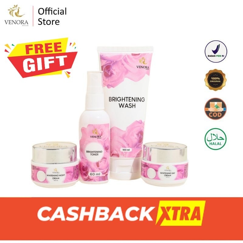 Jual Paket Whitening Venora Skincare Normal Whitening Glowing | Shopee ...