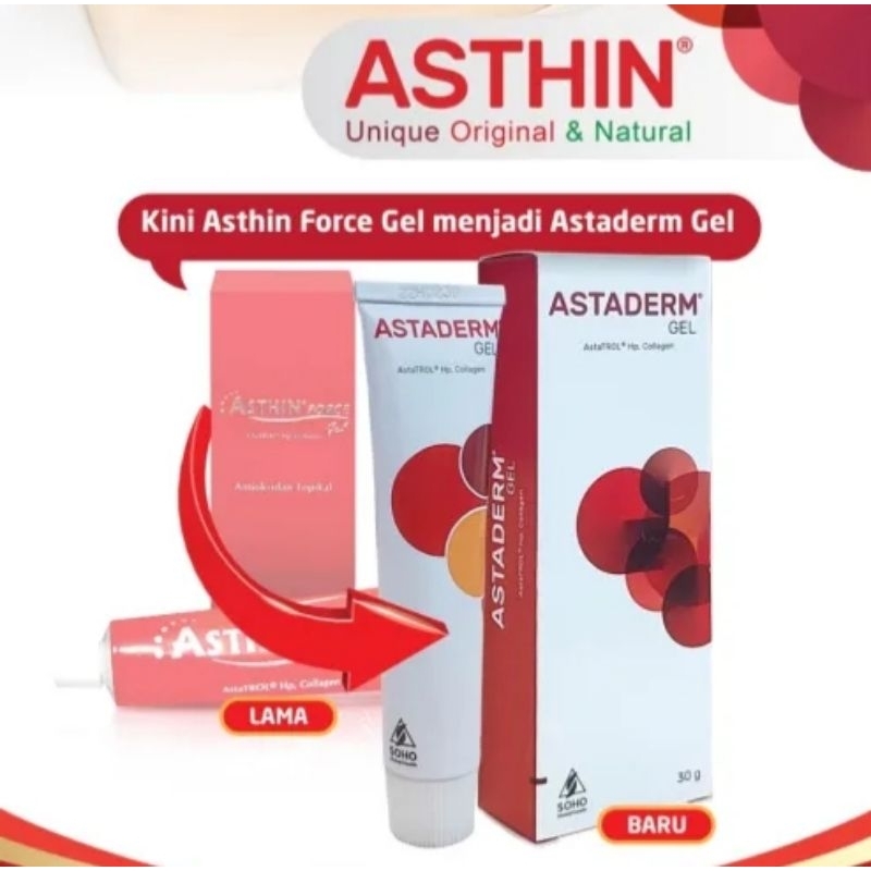 Jual astaderm asthin force gel 30g 30gr 30gram 30 g gr gram / tube ...