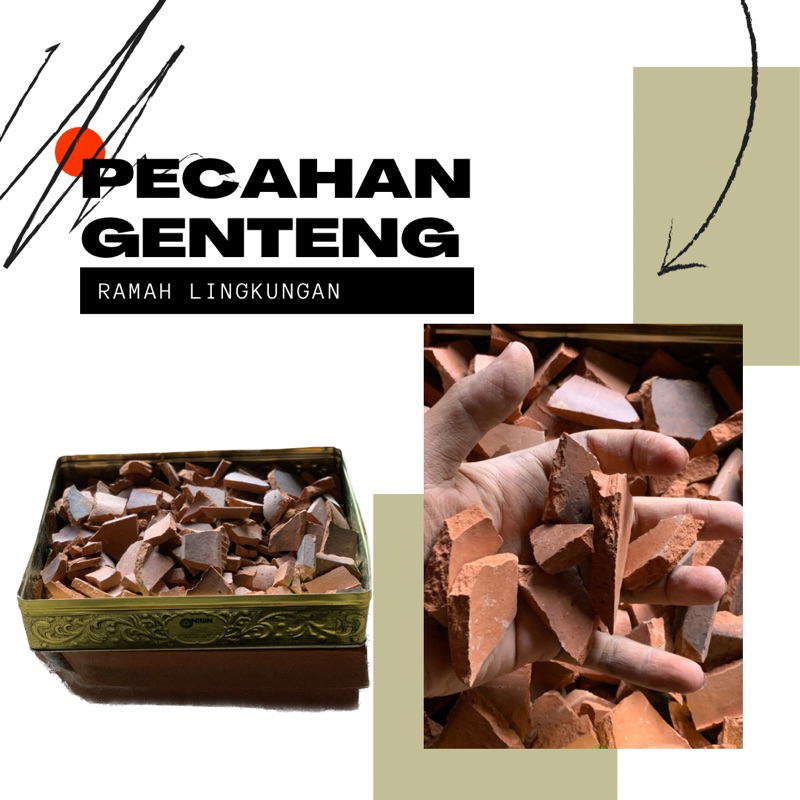 Jual Pecahan Genteng Untuk Media Penahan Tanaman/Dekorasi Akuarium ...