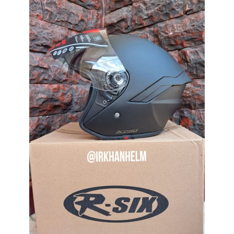 Jual HELM R-SIX X-PRO HALF FACE SOLID ORIGINAL SNI | Shopee Indonesia