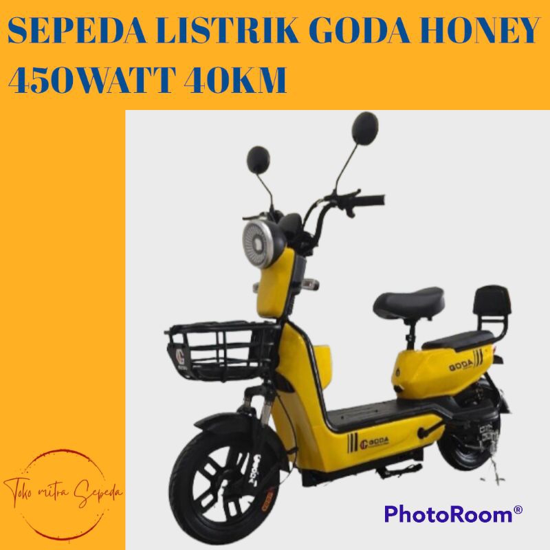 Jual Sepeda Listrik GODA HONEY 450 Watt 40KM Sepeda Listrik 450Watt ...