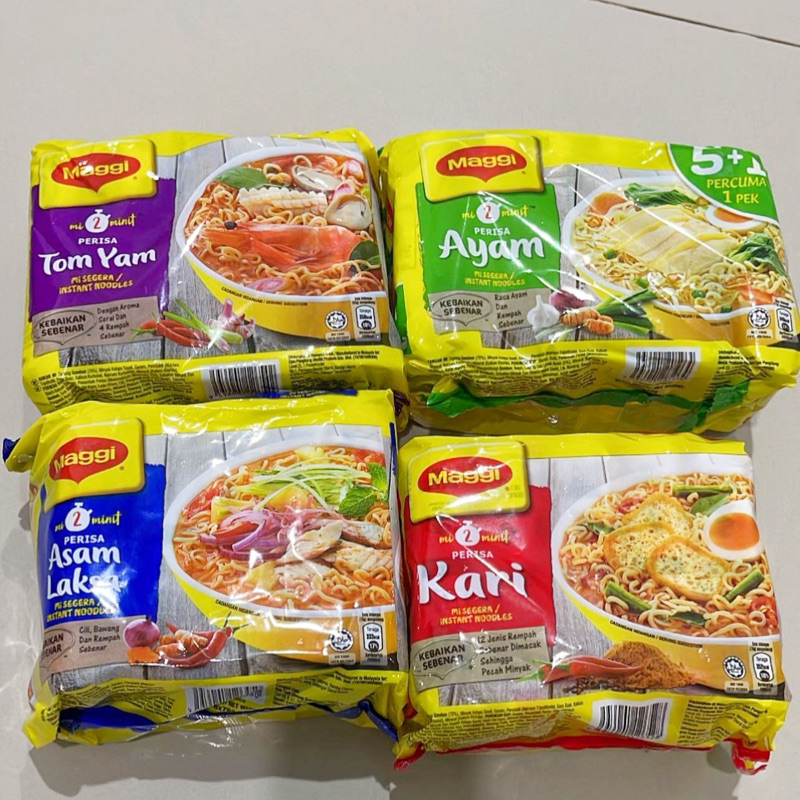 Jual Mie Instan Maggi 1pack isi 5 Original Malaysia rasa Tom Yam / Ayam ...