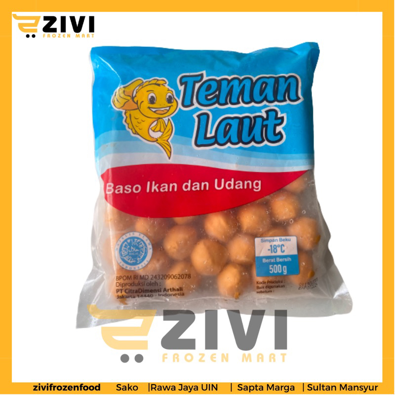 Jual Baso ikan dan udang teman laut 500g / teman laut / frozen food ...