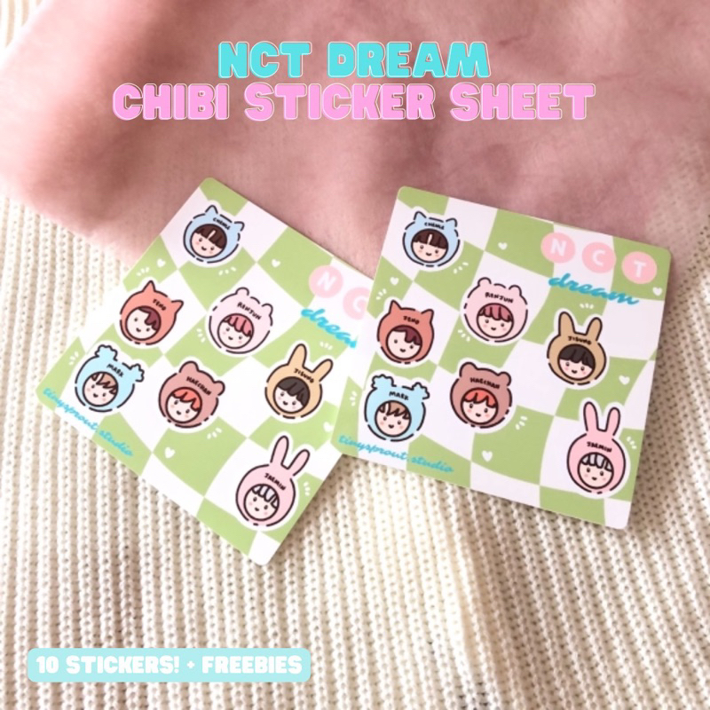 Jual NCT DREAM CHIBI STICKER SHEET | Sticker Set NCT dream | Stiker NCT ...