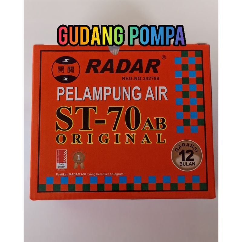Jual RADAR ST-70 AB Pelampung Air Otomatis Radar Otomatis Toren Air ...