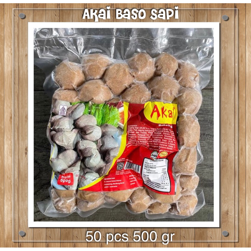 Jual Akai Bakso Sapi 500 gr Halal isi 50 | Shopee Indonesia