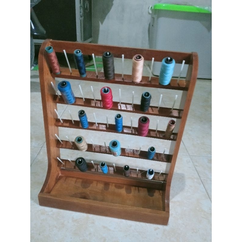 Jual Rak benang jahit warna putih isi 50 benang | Shopee Indonesia