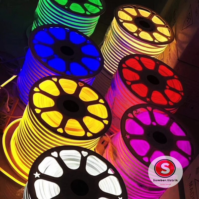 Jual Paket Lampu Neon Flex 220v 1m 2m 3m 4m 5m 5 meter Led Selang ...