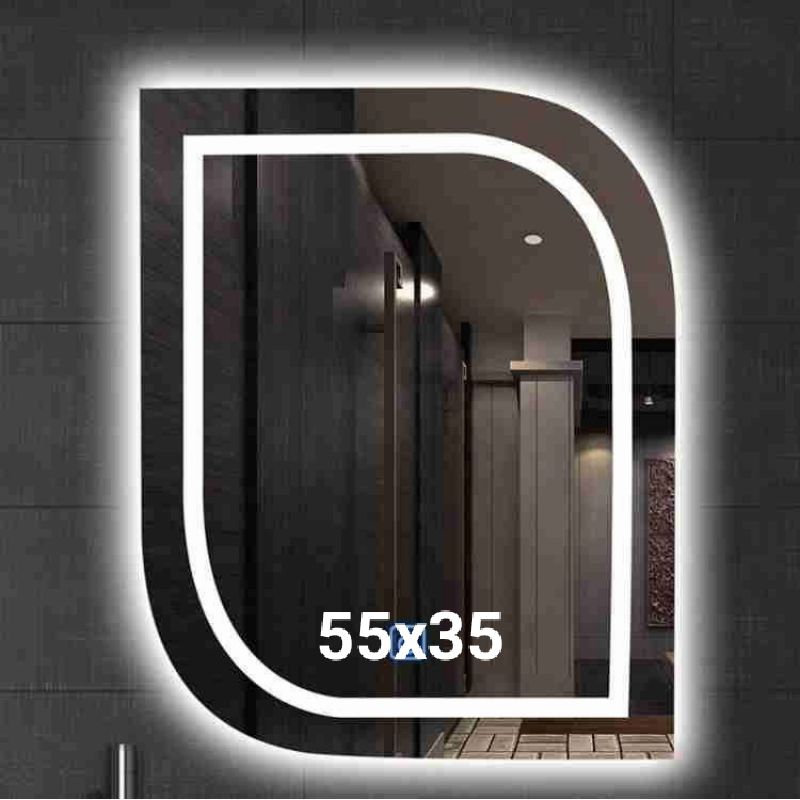 Jual Kaca Cermin Led Wastafel Aesthetic Gantung Kamar Mandi persegi ...