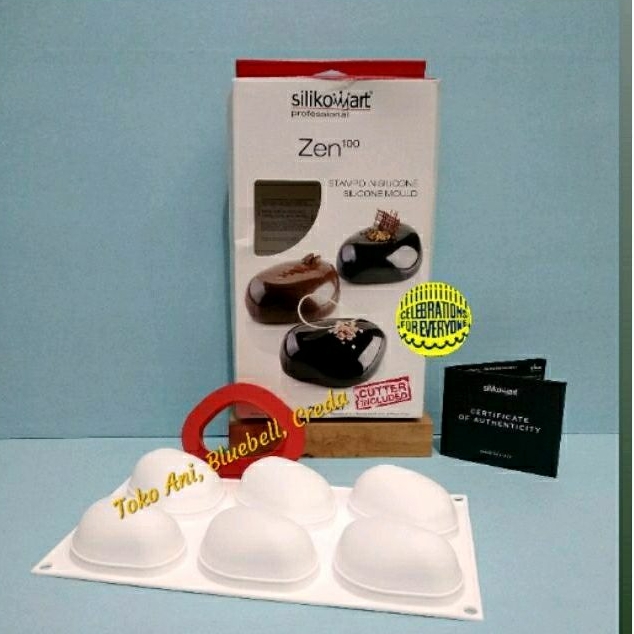 Jual Silikomart Silicone Mold Zen 100ml , 8.7x6.3cm H 3.6cm,Cutter ...