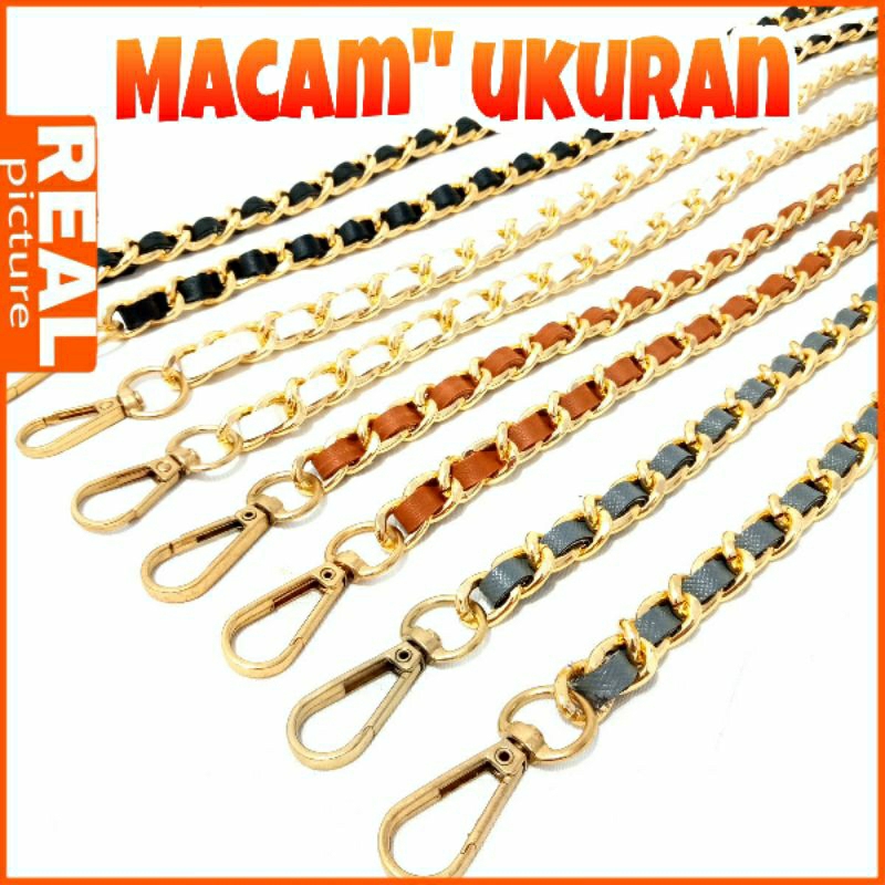 Jual TALI TAS RANTAI KOMBINASI KULIT IMITASI ANYAM MURAH ...