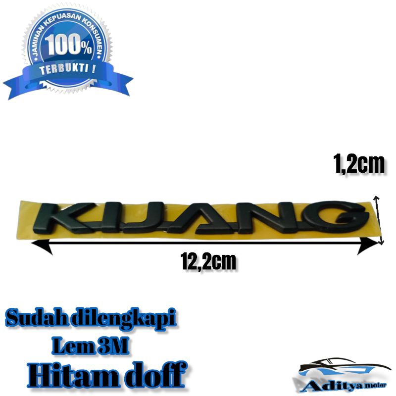 Jual emblem kijang hitam doff tulisan emblem kijang hitam dop original ...